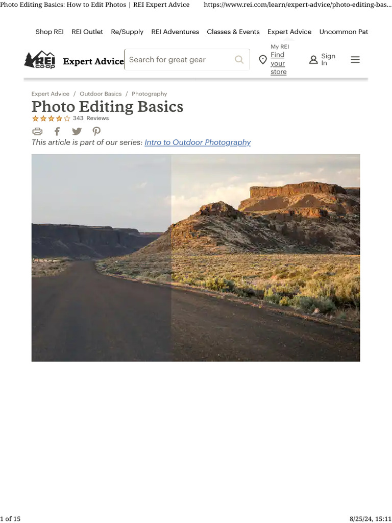 Photo Editing Basics | PDF