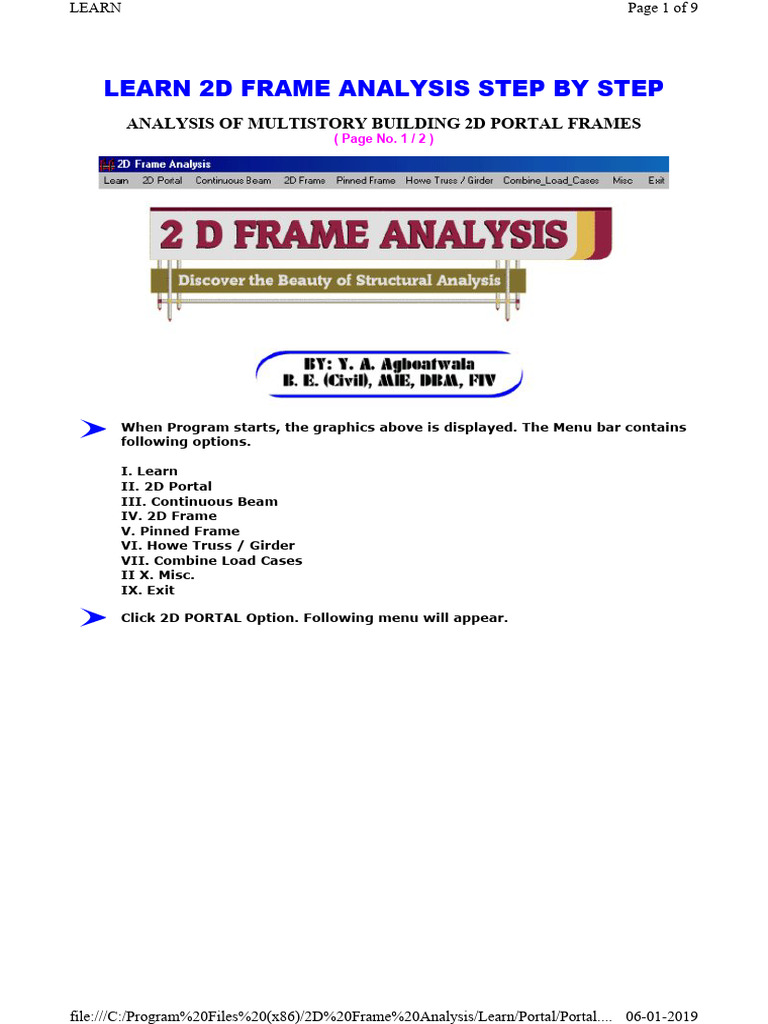 Portal Frame Help | PDF