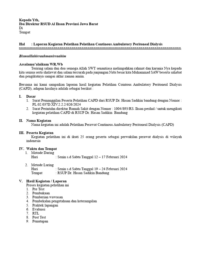 Pelatihan CAPD | PDF