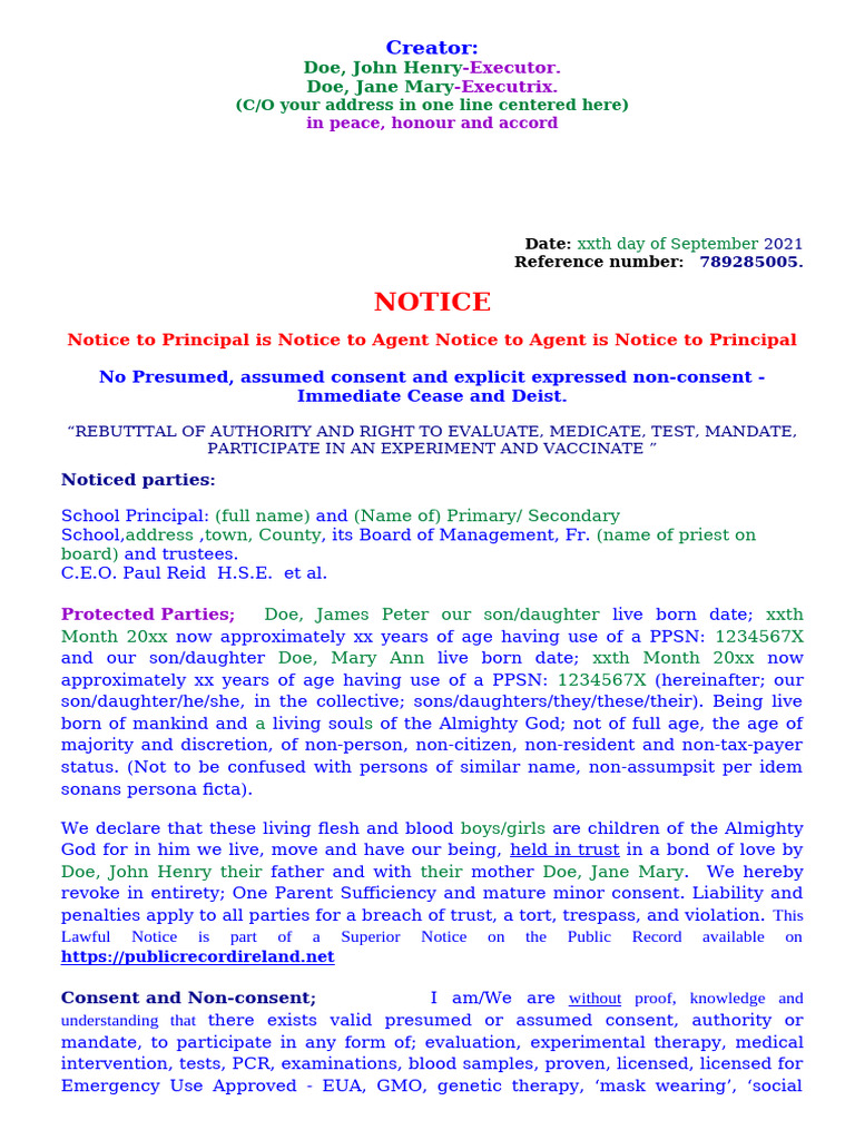 2021 School-Notice Template | PDF