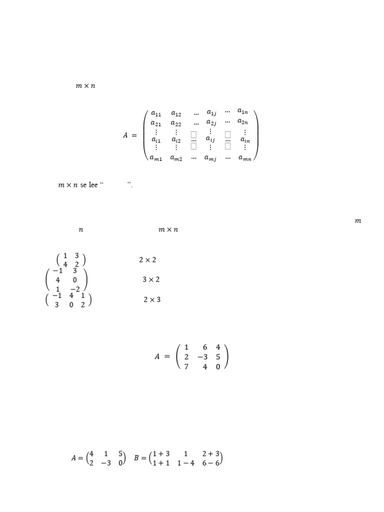 Modulo4 1 Matrices y Operaciones | PDF | Matriz (Matemáticas) | Álgebra