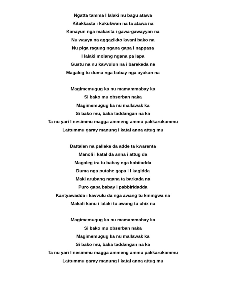 Sipot Sipot: Lyrical Insights | PDF