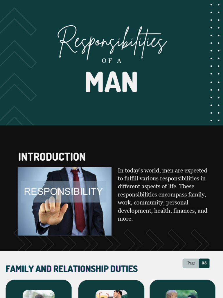 Responsibilities of A Man | PDF