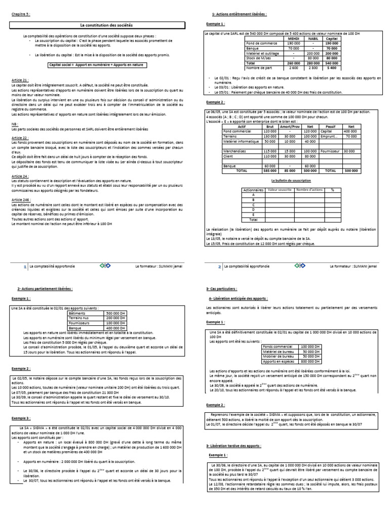Compta Approf. Partie 2 1 | PDF