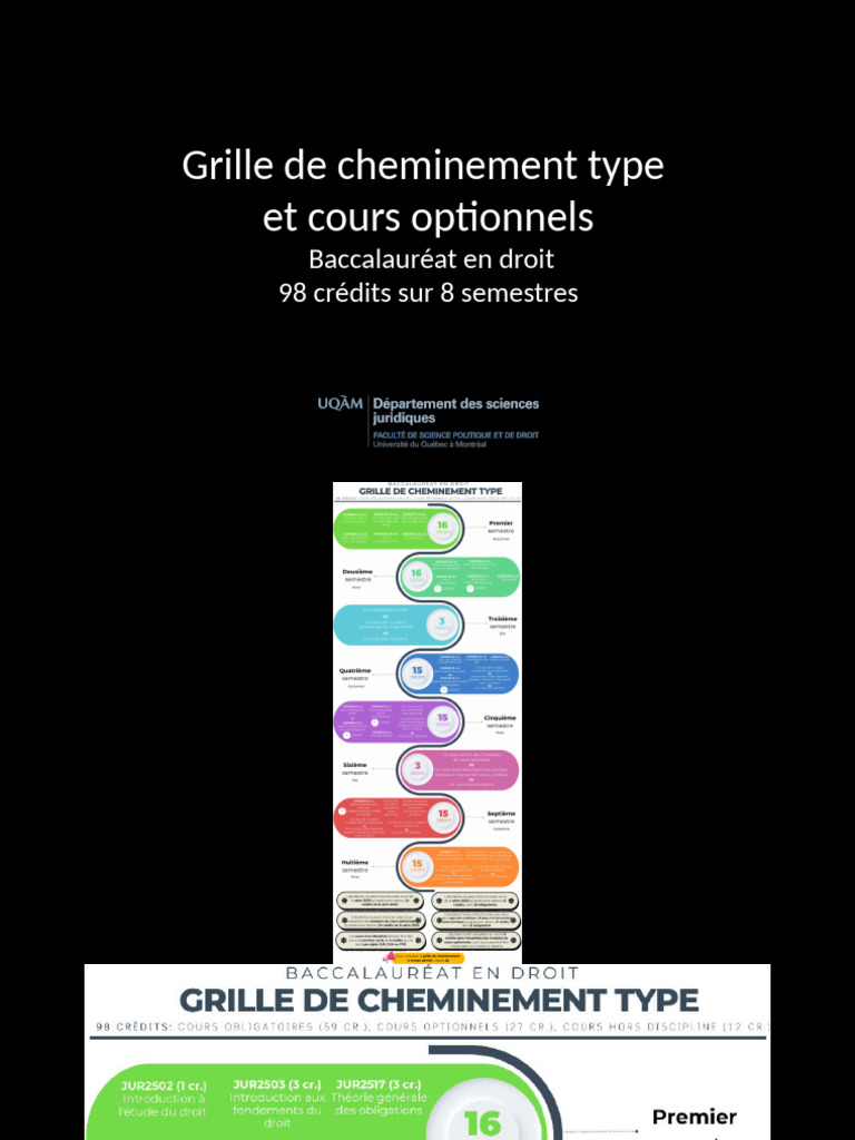 Grille de Cheminement Type Et Cours Optionnels - JUR2502 (29) - Lecture ...