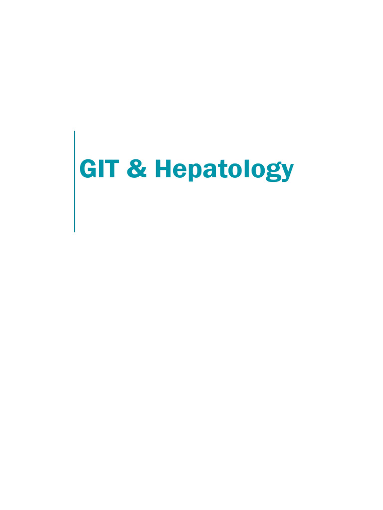 GIT and Hepatology MCQ | PDF | Hepatitis | Hepatitis C
