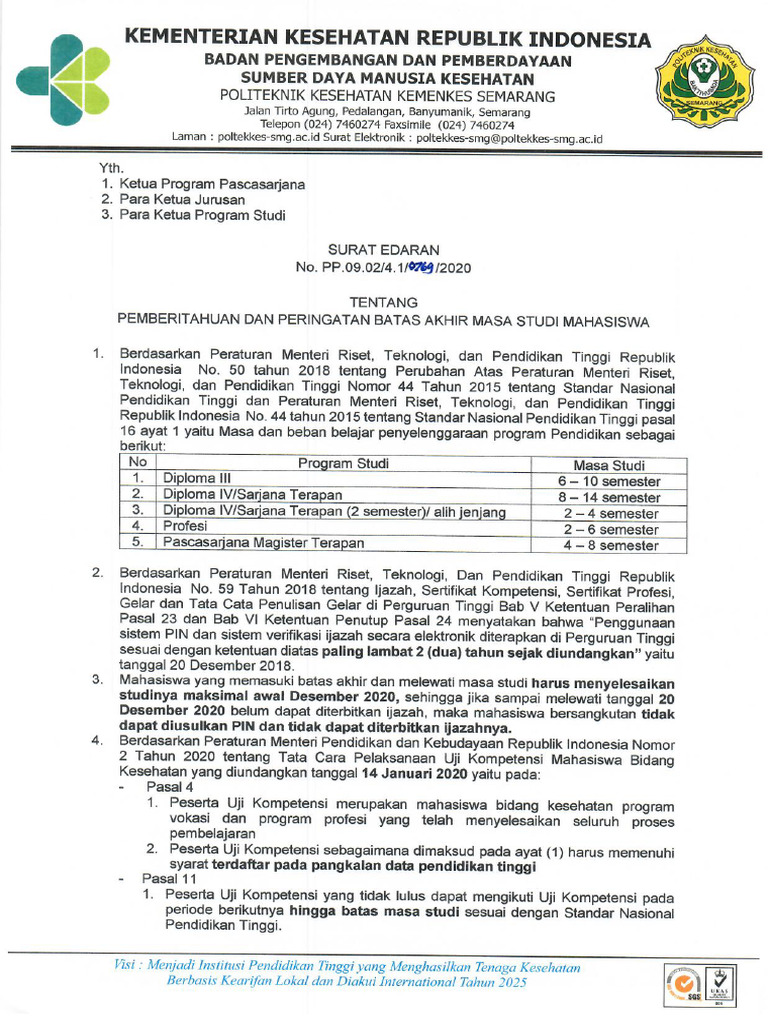 Se Masa Studi (Batas Akhir Masa Studi) | PDF