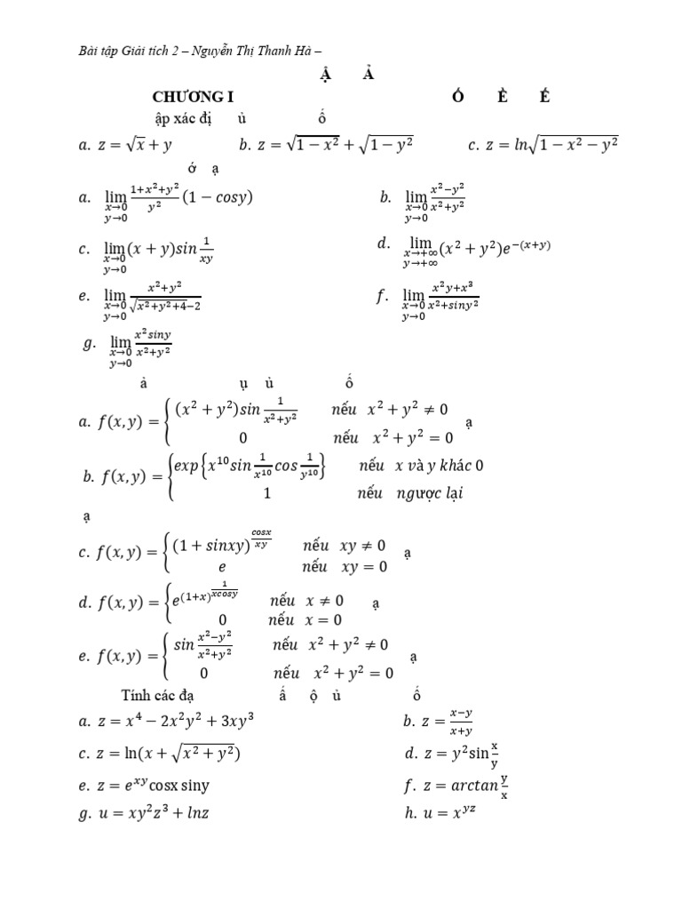 BT GT Cô 2 - 2021 | PDF