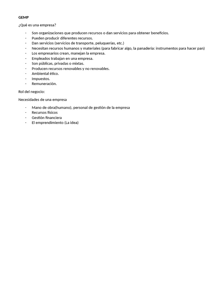 GEMP Empresa | PDF