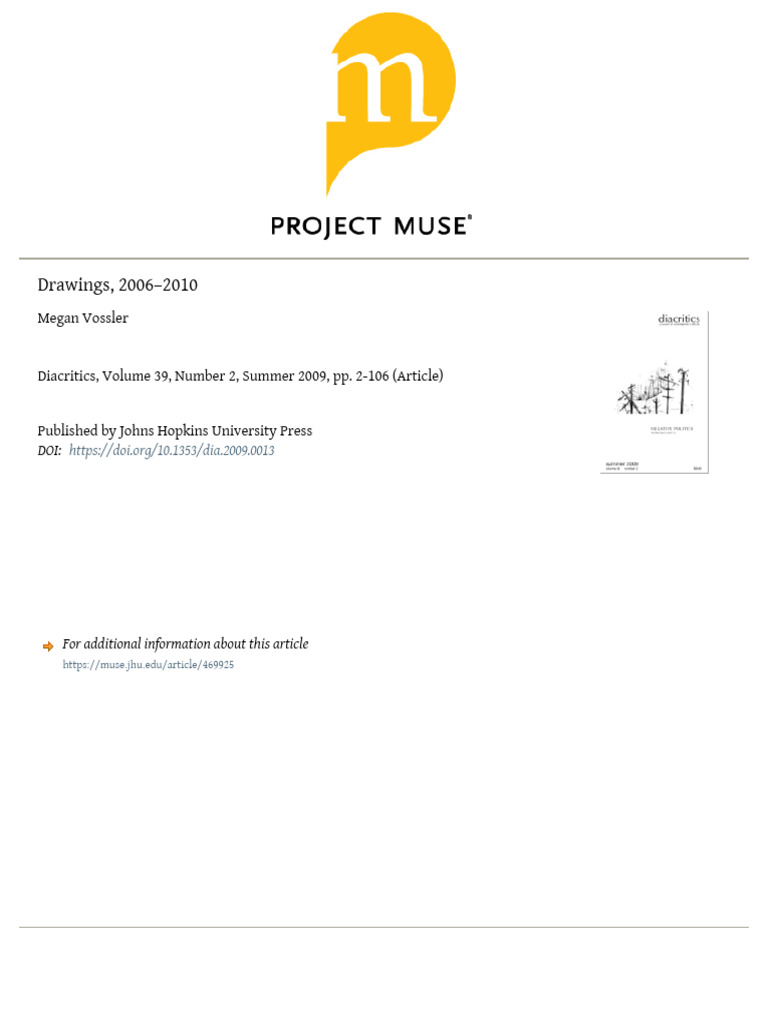 Diacritics, Volume 39, Number 2 | PDF | Young Adult