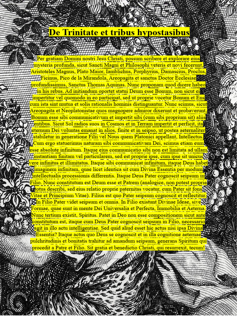 De Trinitate Et Tribus Hypostasibus | PDF