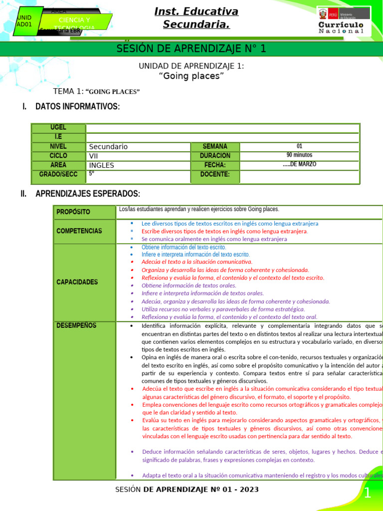 5º ING.SES 1- UNI 1 -SEM 01 - 2023 (2) | PDF