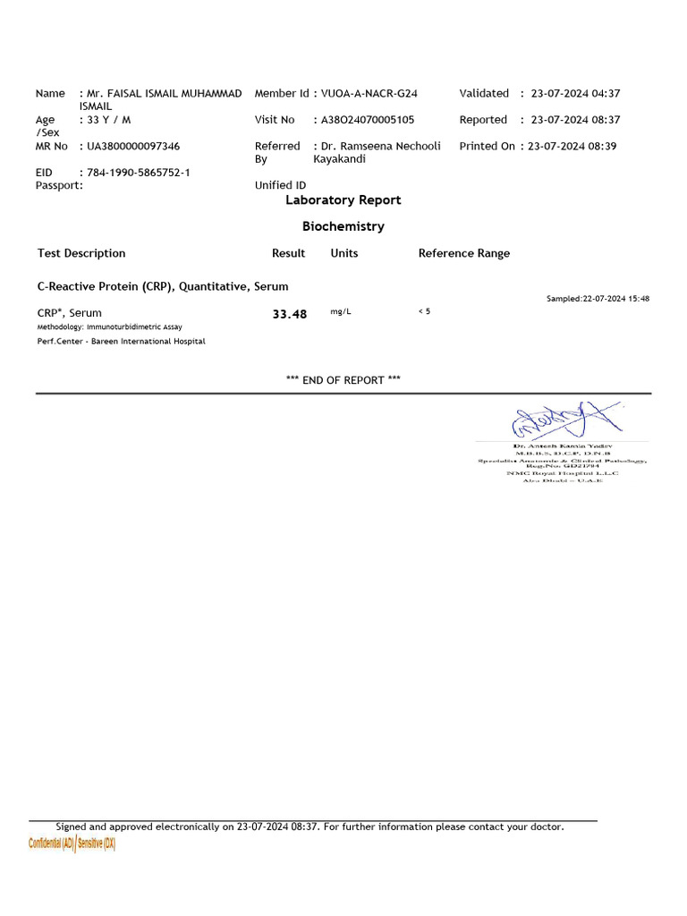 C Reactive Protein Crp Quantitative Serum Pdf