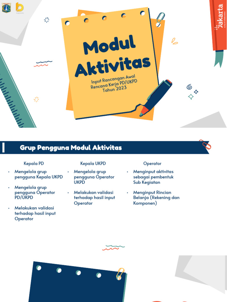 Paparan Modul Aktivitas - Input Ranwal 2023 - Rev1.1 | PDF