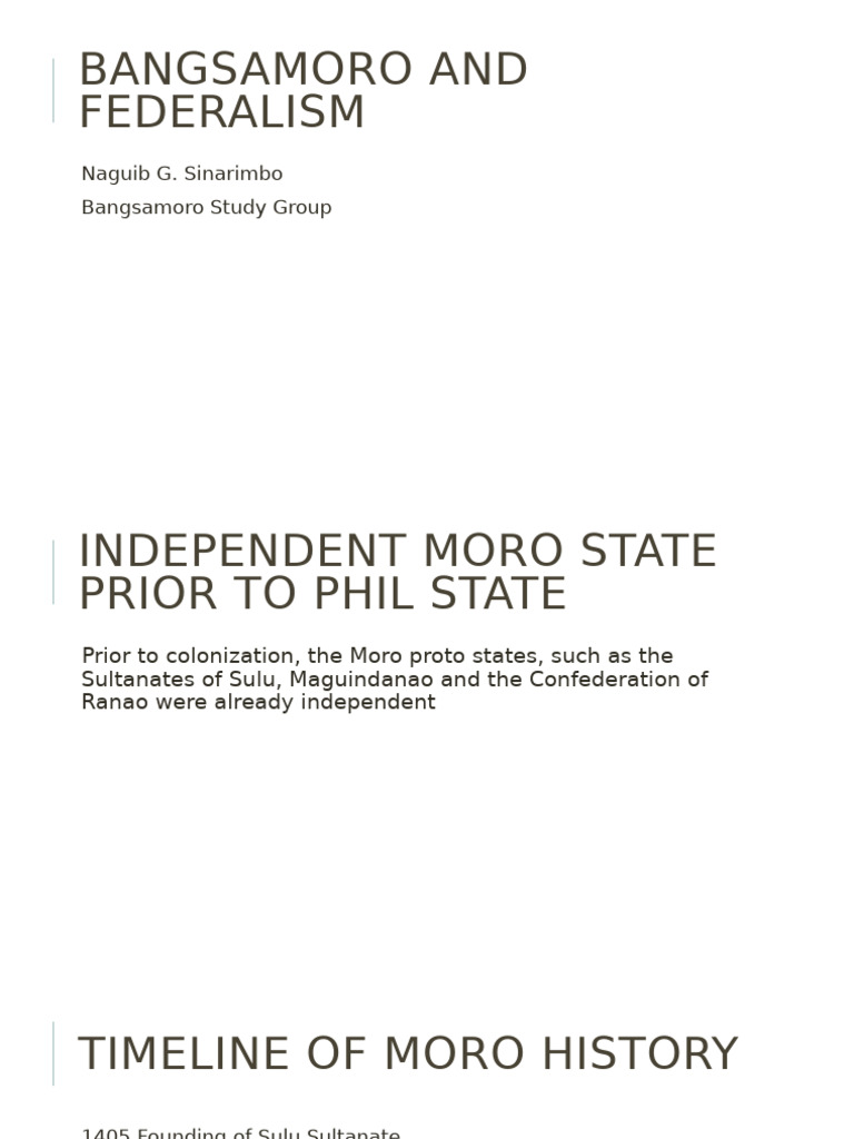 Bangsamoro State Federal | PDF