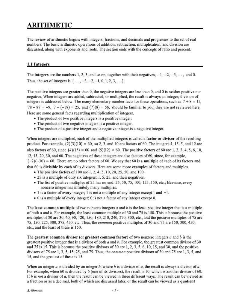 Arithmetic 4 17 | PDF