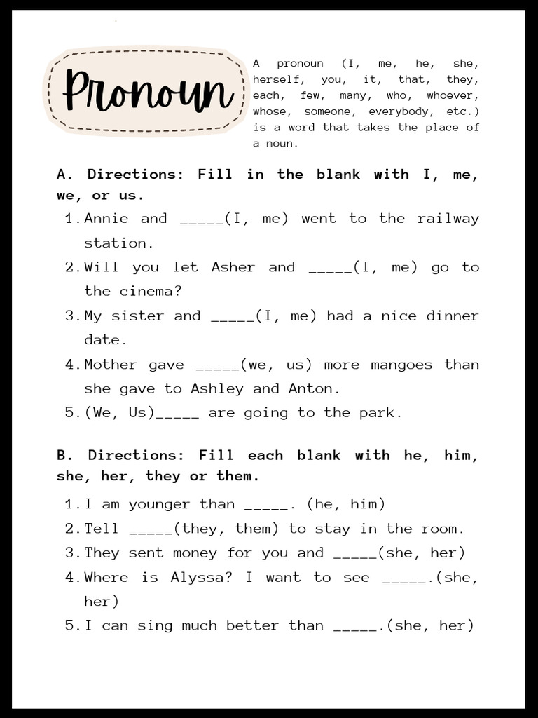 Black-White Simple Pronoun Worksheet 20240808 100748 0000 | PDF