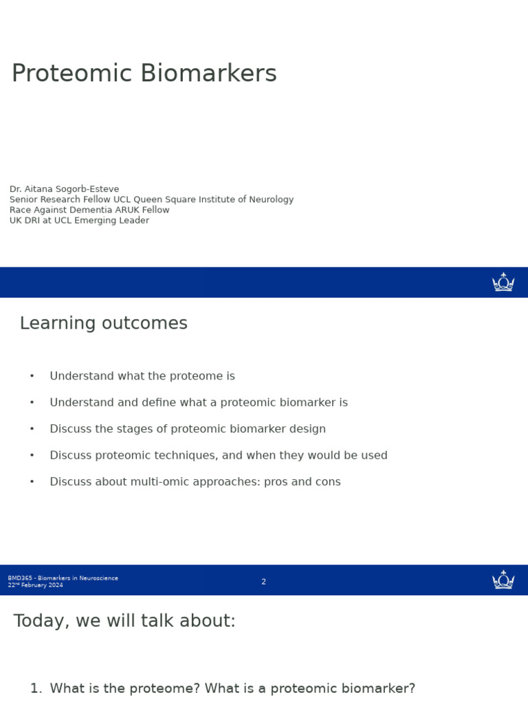 Proteomic Biomarkers - ASE - For Students 3 | PDF