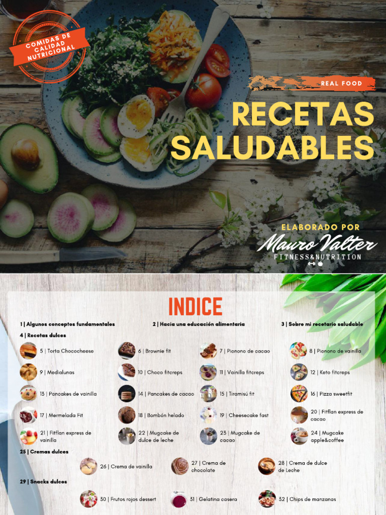 Recetario Saludable | PDF | Nutrición | Dieta y nutrición