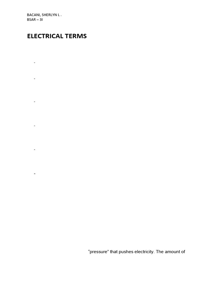 Electrical-Terms-Fin 1 | PDF
