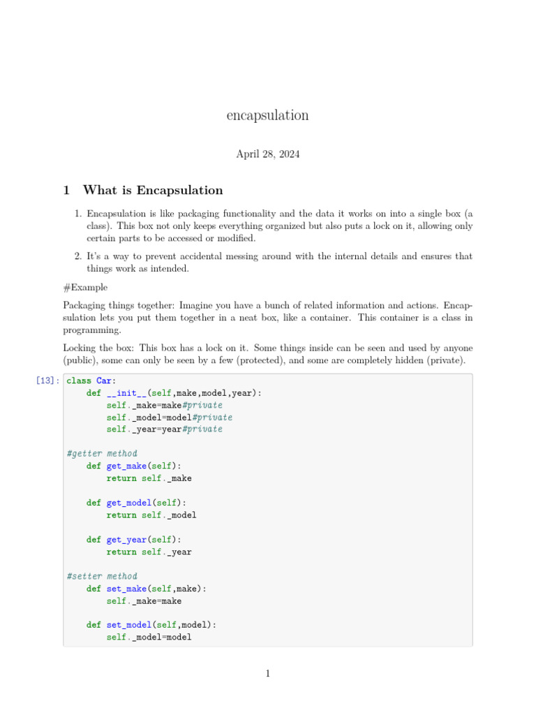 Encapsulation | PDF