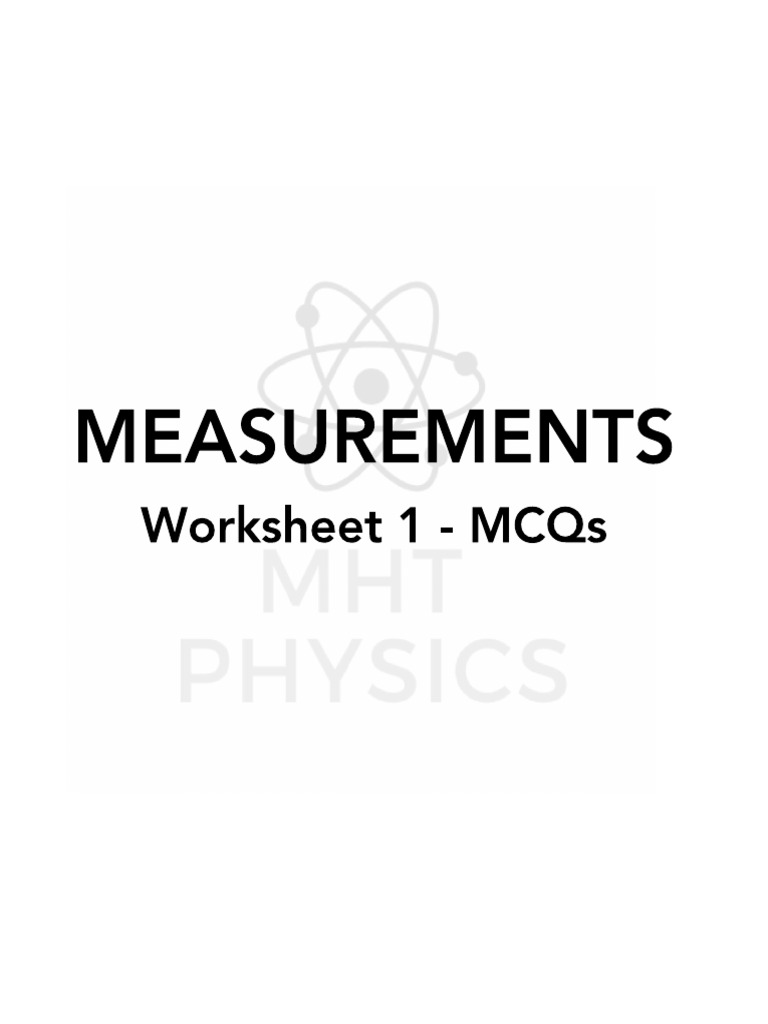 Measurements Worksheet 1 | PDF
