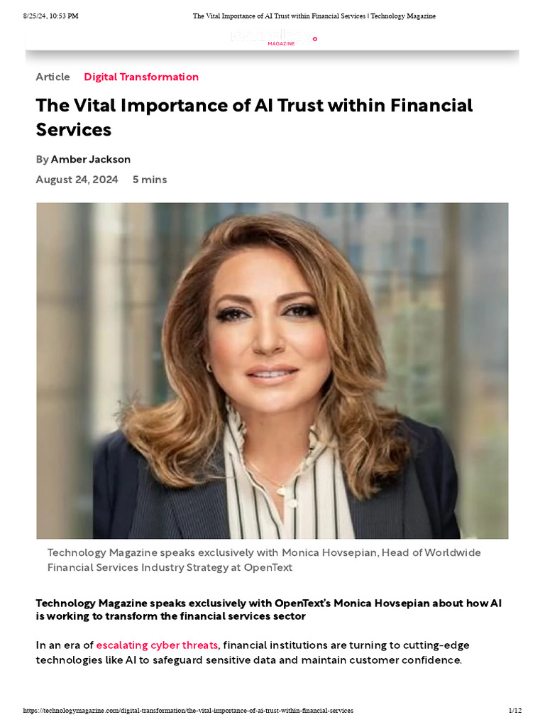 The Vital Importance of AI Trust Within Financial Services - Technology ... The Vital Importance of AI Trust Within Financial Services - Technology ...