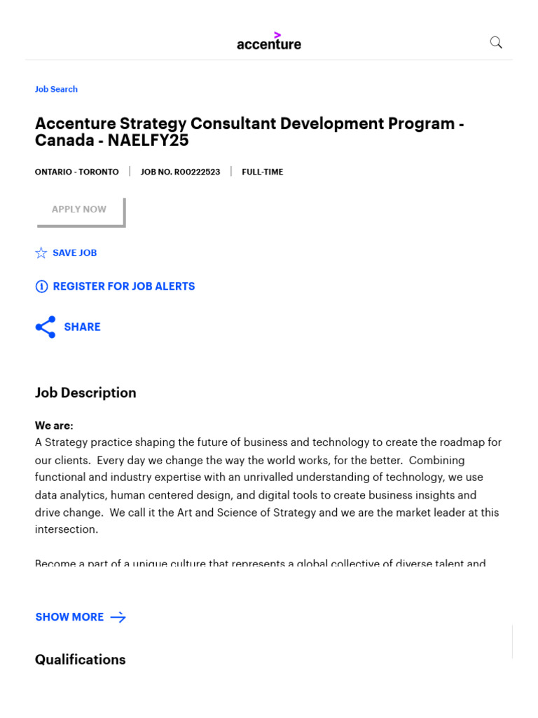 Accenture Strategy Consultant Program 2024 | PDF | Artificial ...