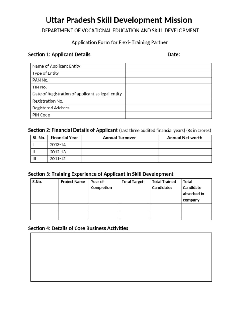 Flexi Application Form | PDF