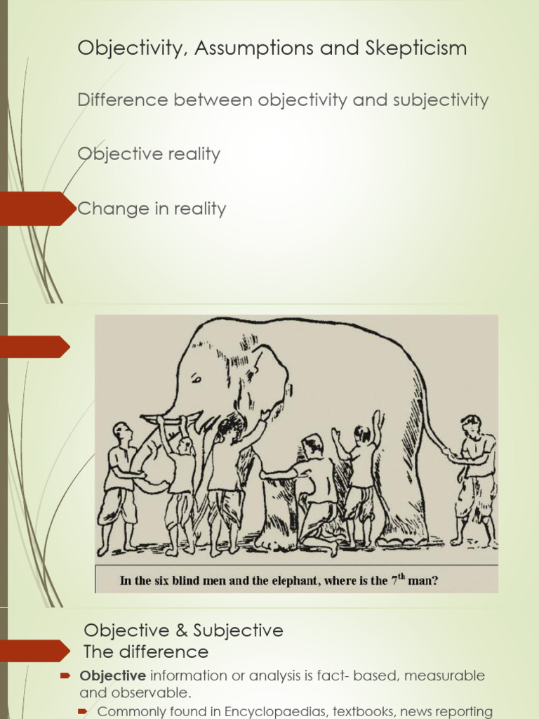 L7 Objectivity-Assumptions | PDF