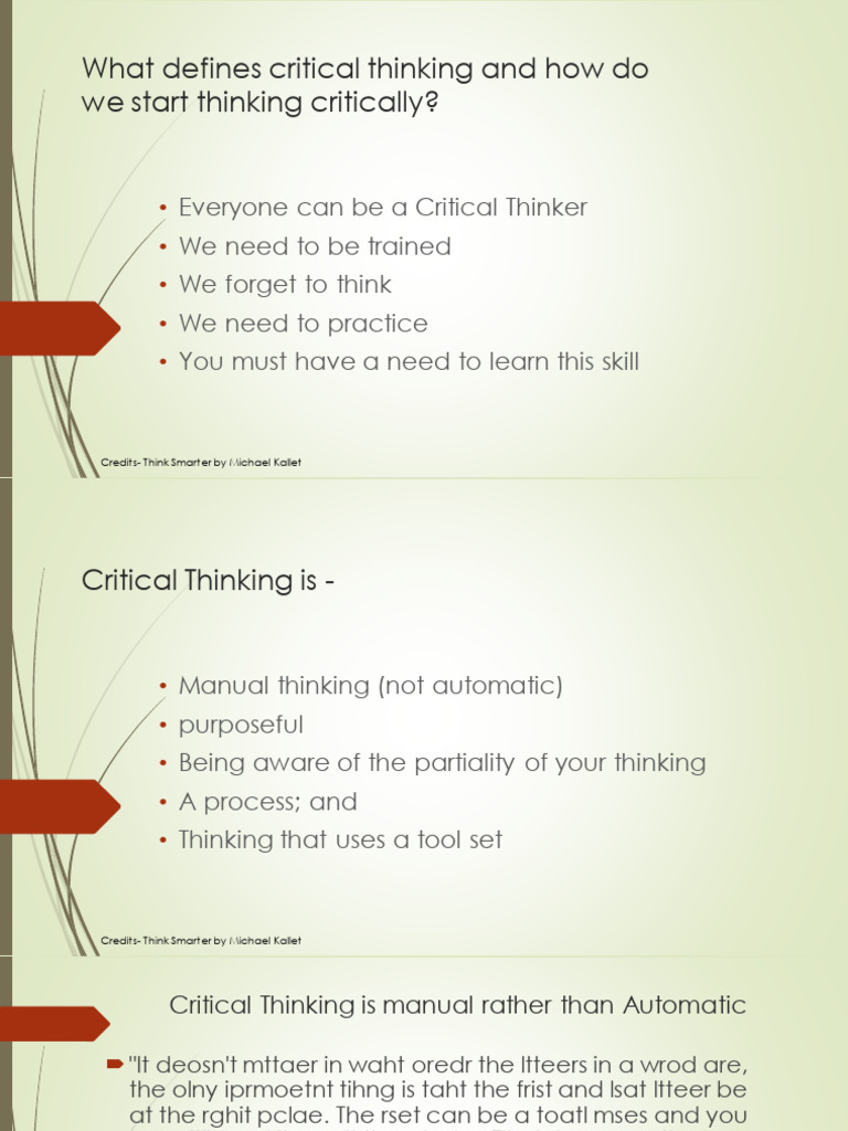L10 - Critical Thinking Framework | PDF