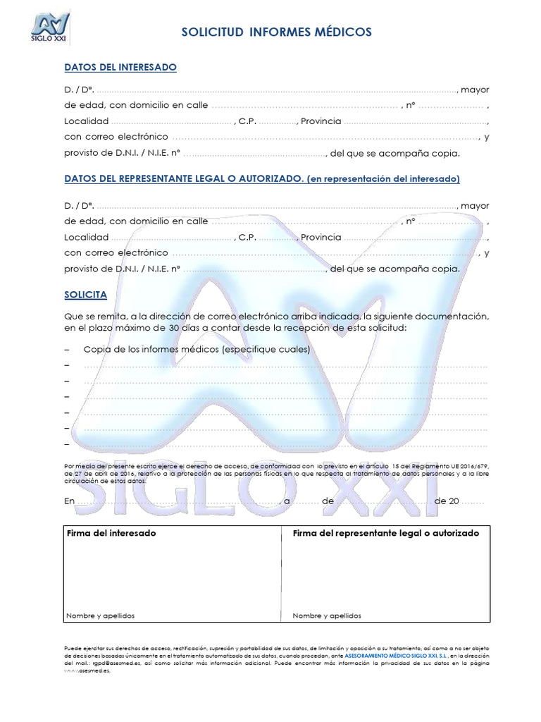 SOLICITUD DE INFORMES | PDF