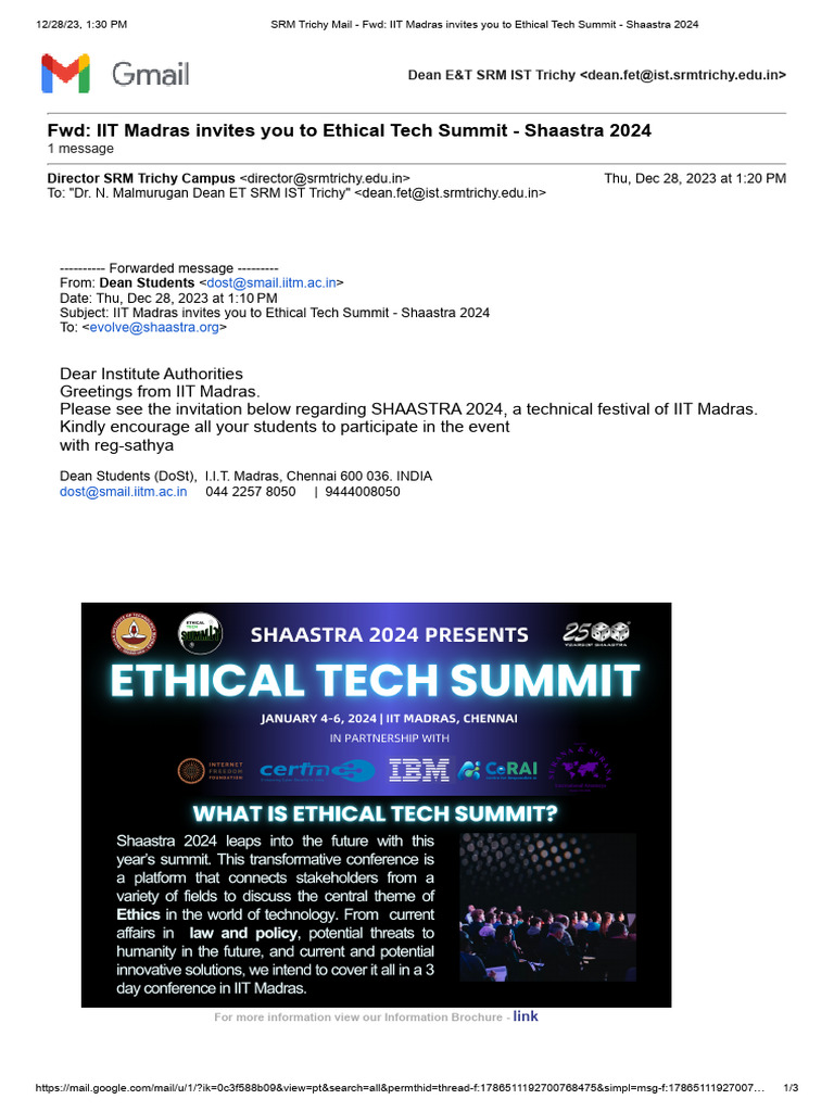 Ethical Tech Summit at Shaastra 2024 | PDF | Computers