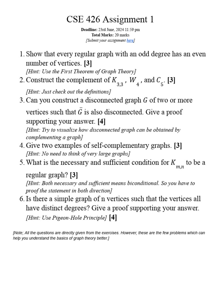 CSE 426 - Assignment 1 - Summer 2024 | PDF
