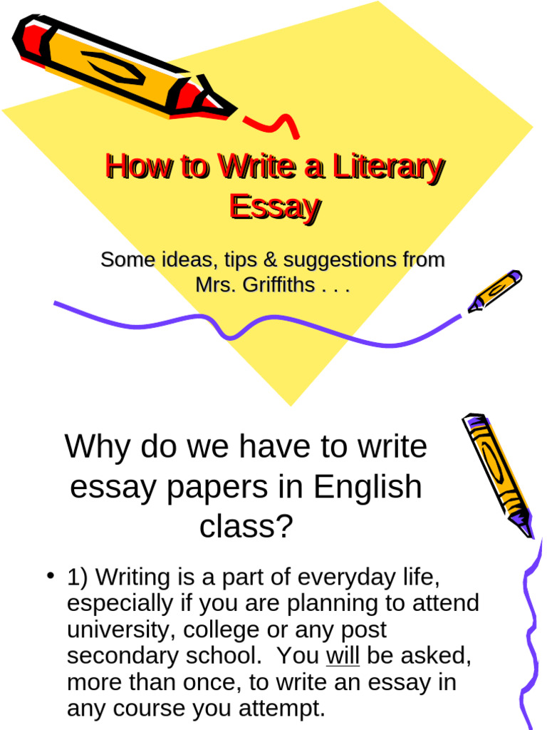 How To Write A Literary Essay | PDF