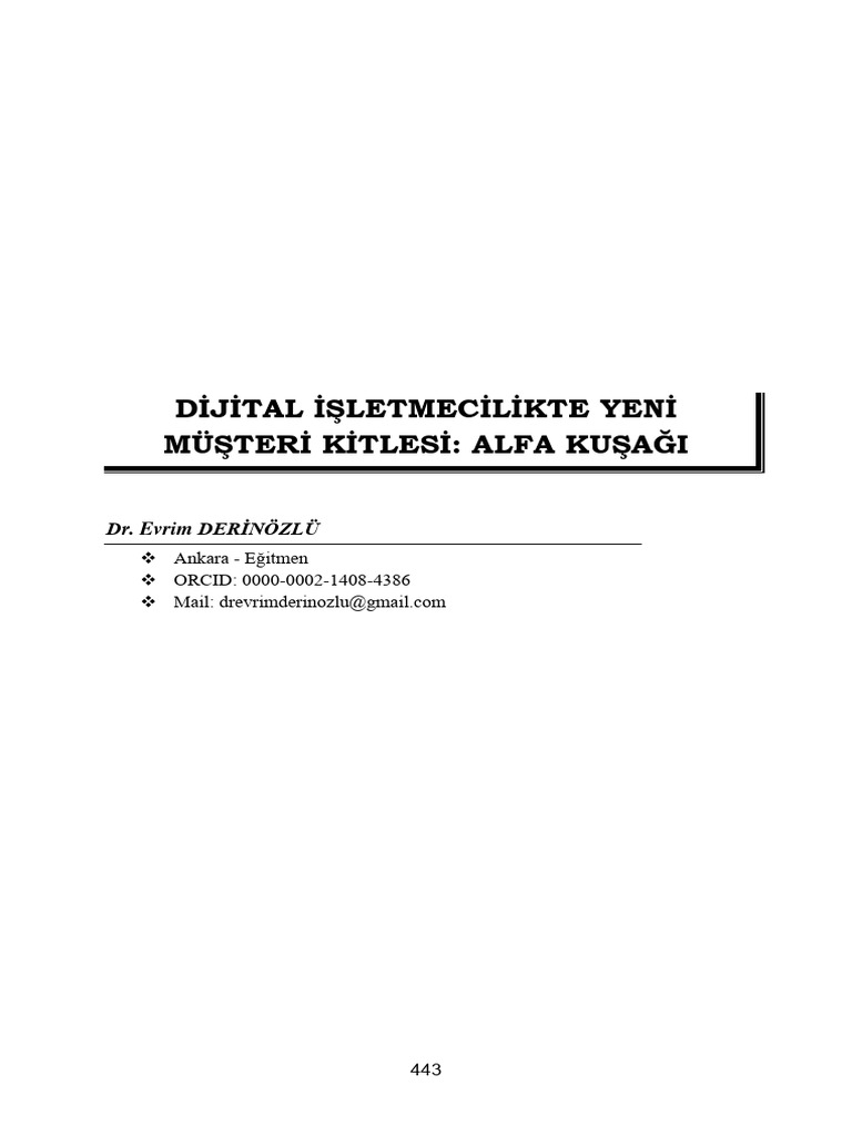 Dijital - Isletmecilikte - Yeni - Musteri - Kitlesi Alfa Kuşağı | PDF
