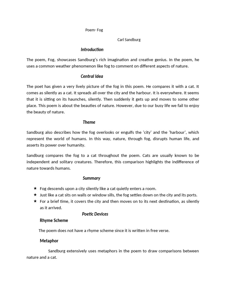 Fog Notes Pdf