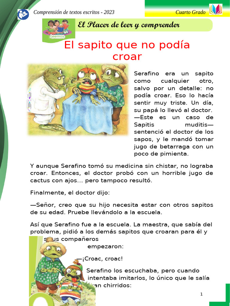 14 - El Sapito Que No Podria Croar | PDF