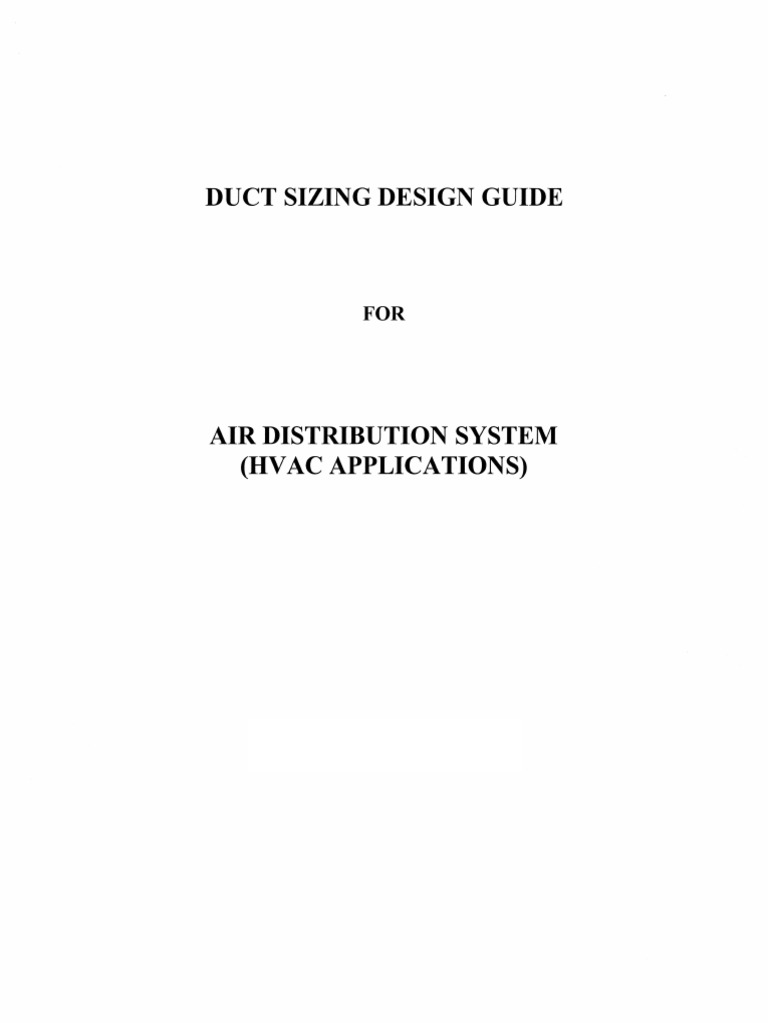 Duct Sizing Guide & Table of Fitting Coefficients | PDF