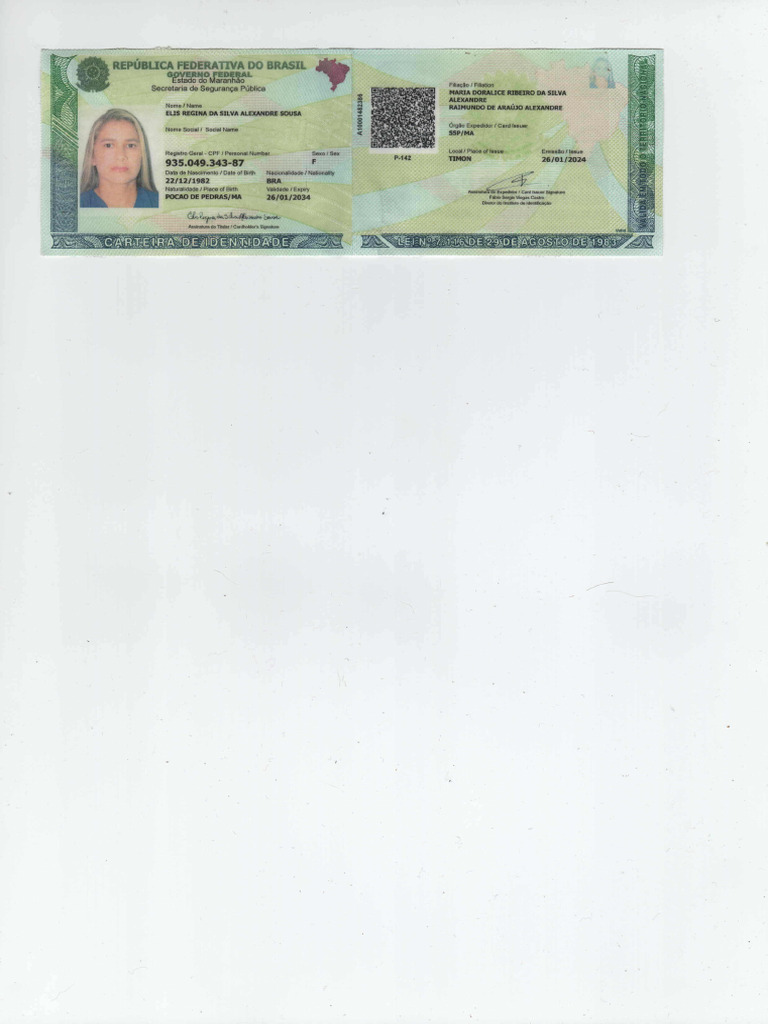 RG - CPF - Elis | PDF