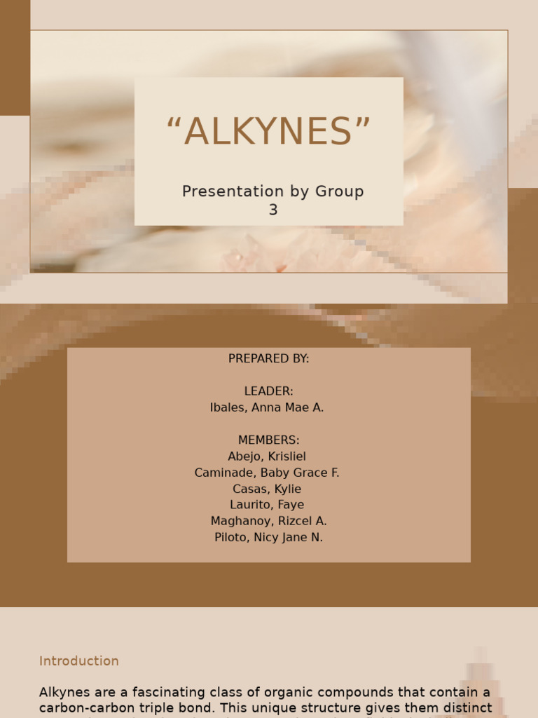 Alkynes 1 | PDF