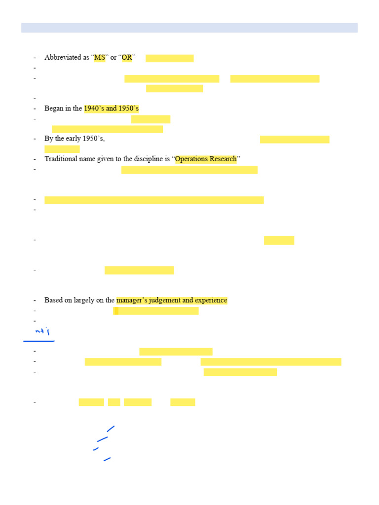 Management Science (Midterm Reviewer) | PDF