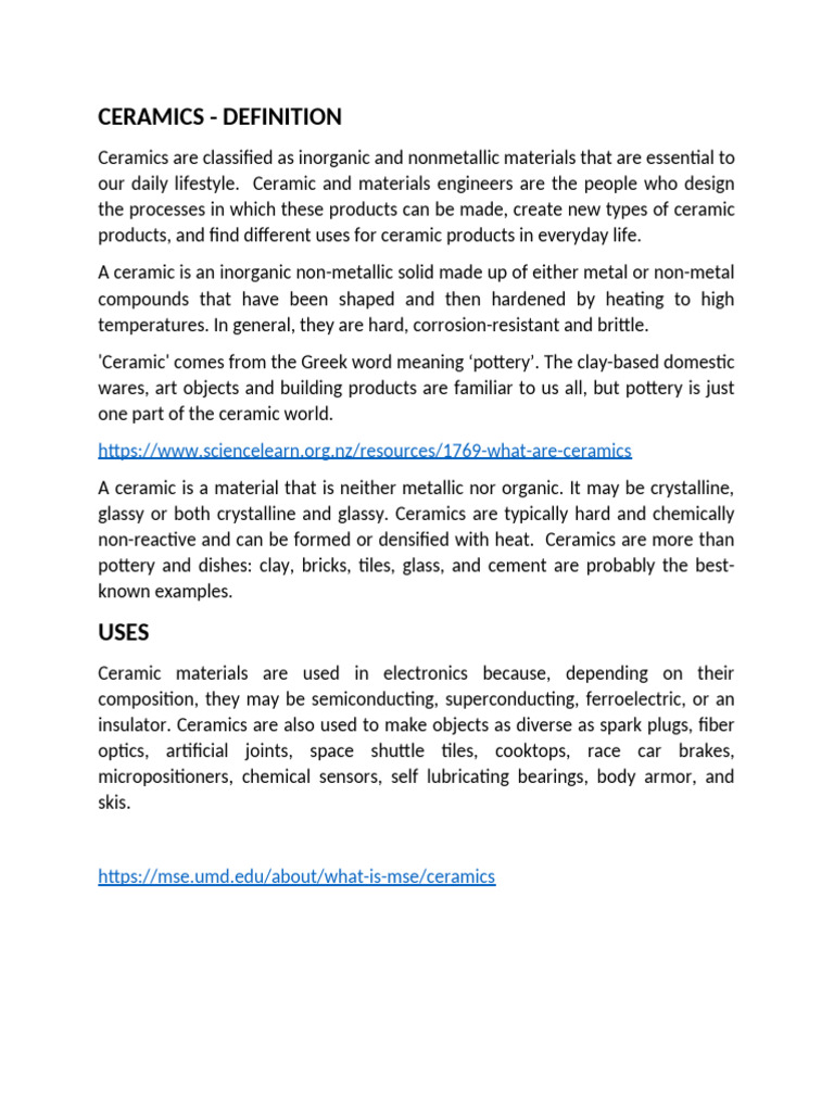 Ceramic History | PDF