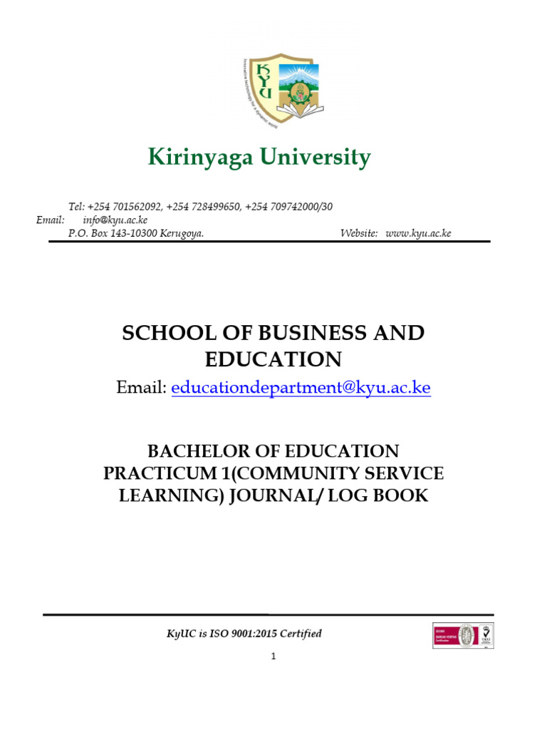 Practicum Journal 1 | PDF