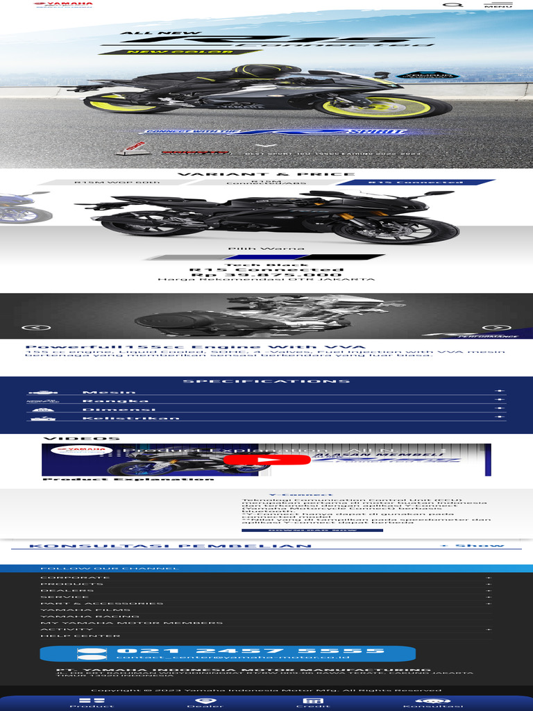 Yamaha All New R15 & R15M Connected, Connect With The R Spirit 2 | PDF ...