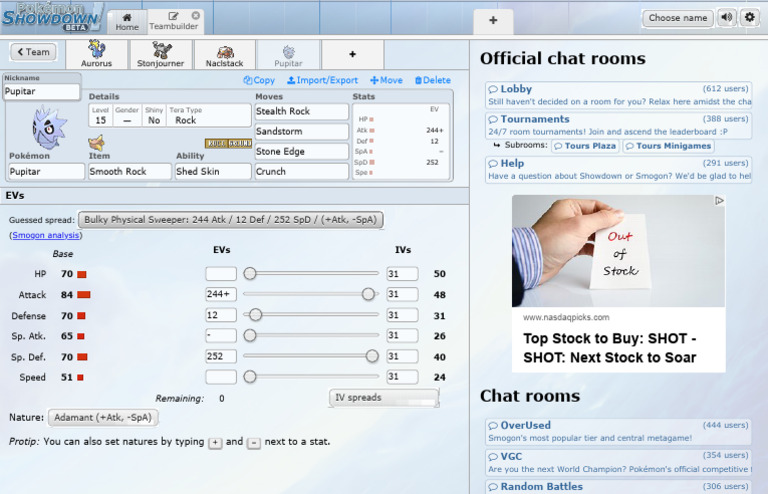 Teambuilder - Showdown! 4 | PDF