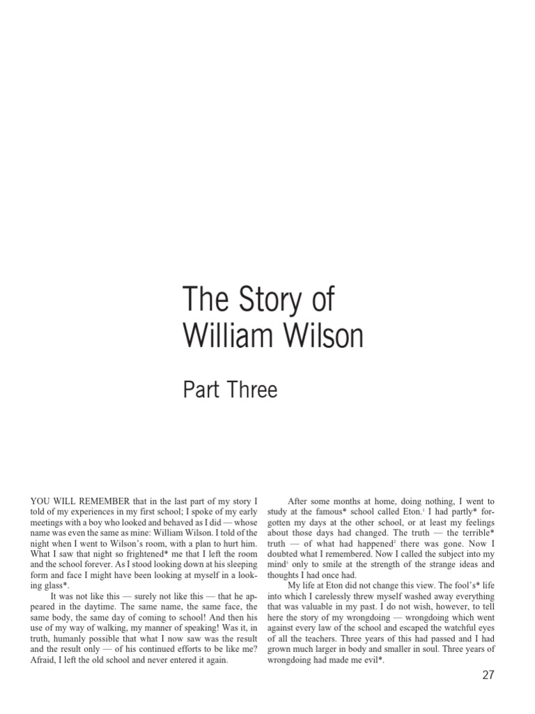 The Story of William Wilson | PDF
