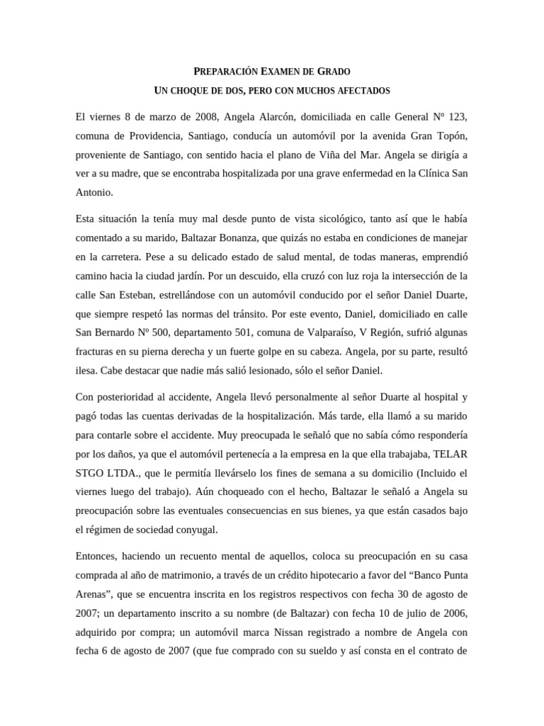 Caso 4. Un Choque de Dos, Pero Con Muchos Afectados | PDF