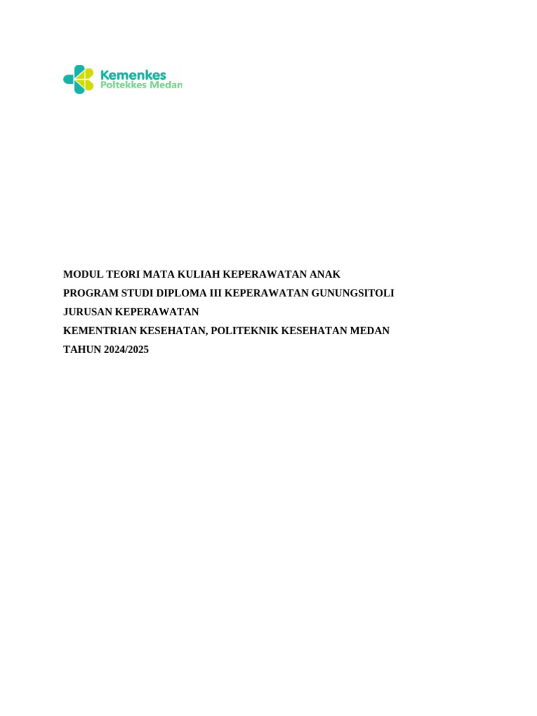 Modul Kep Anak | PDF