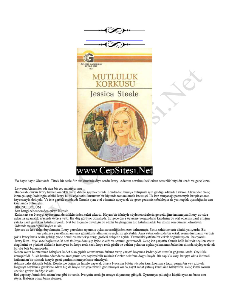 Jessica Steele - Mutluluk Korkusu | PDF